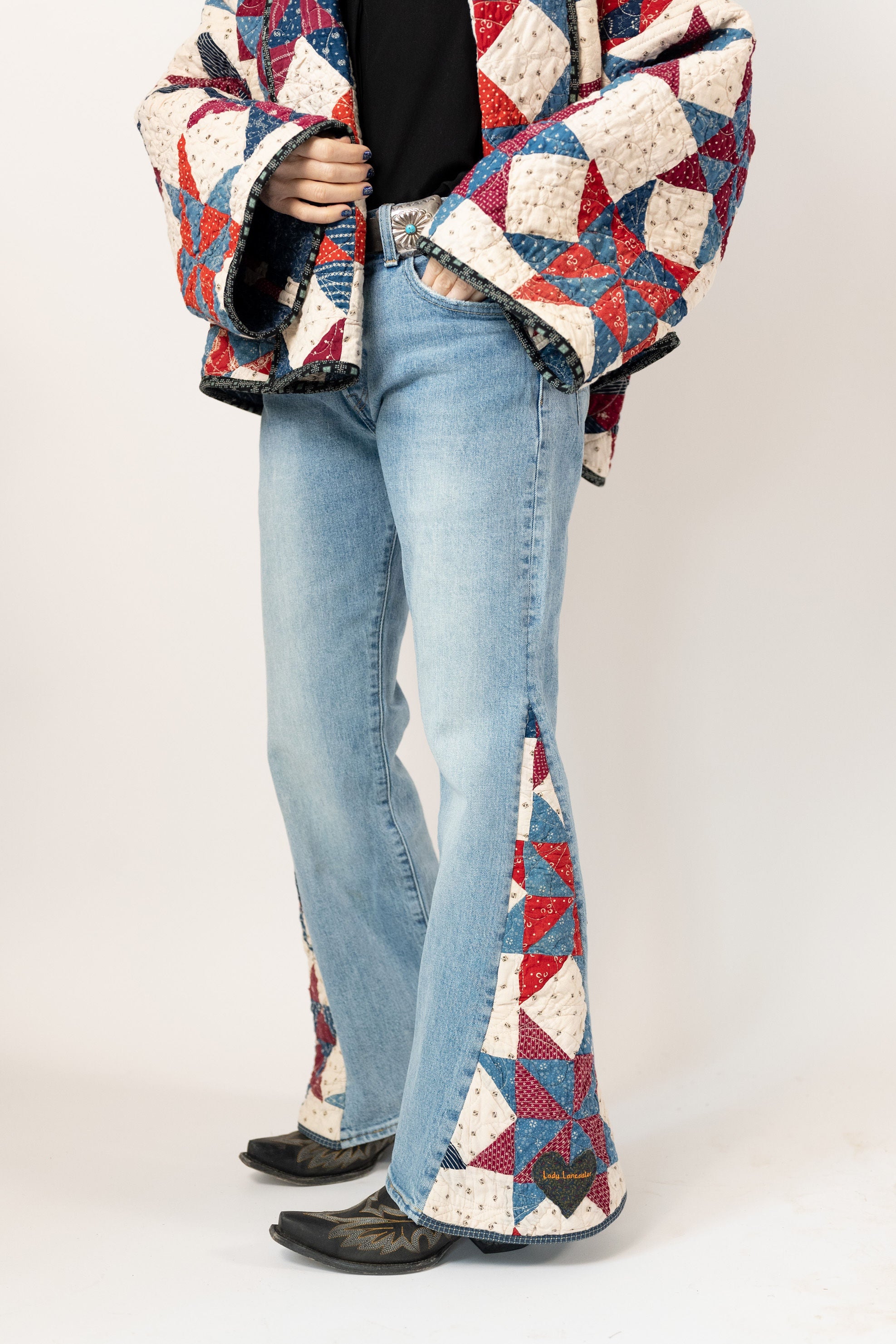 The Maggie Patchwork Jeans – Lady Lancaster
